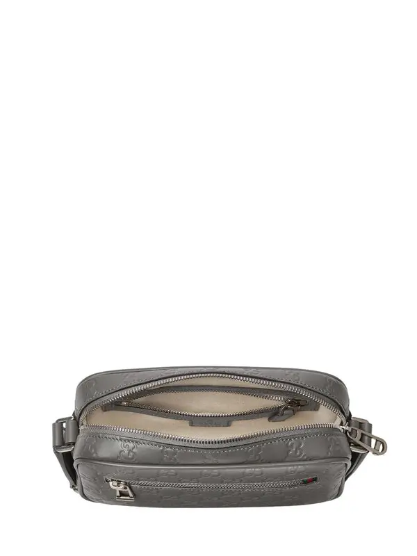 Gucci Gg Emblem Shoulder Bag - Grey