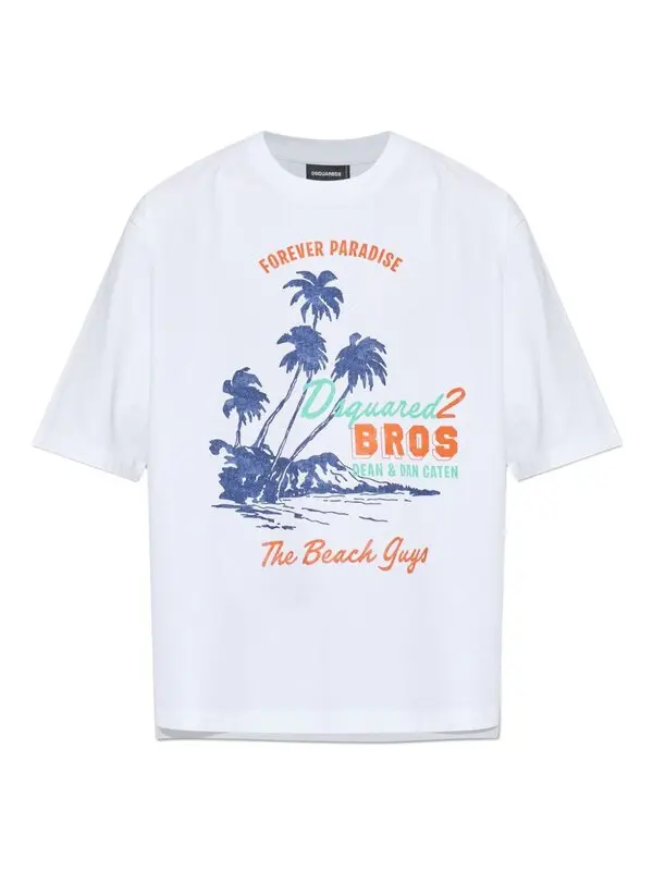 Dsquared2 Tropical Print T-shirt - White