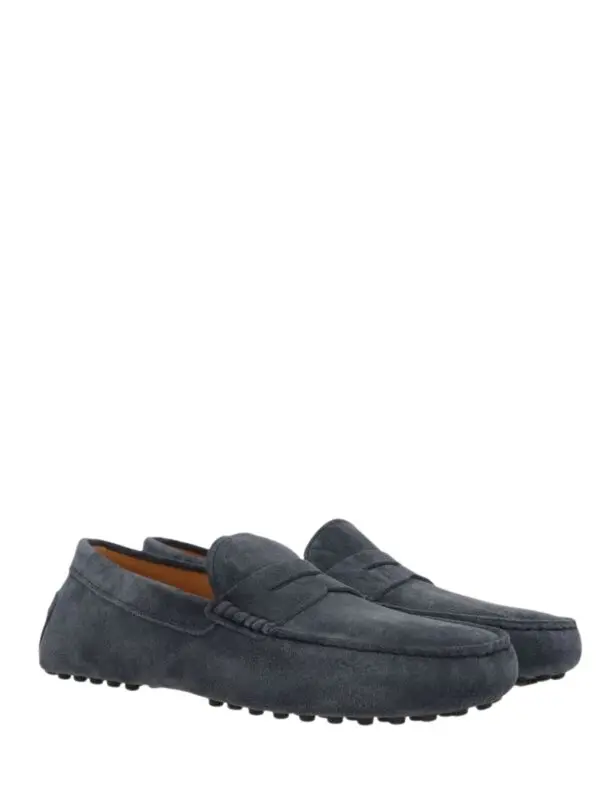 TOD'S Suede Moccasin Loafer - Blue