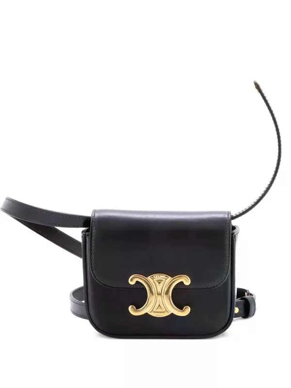 Celine Claude Triomphe Coated Canvas Mini Shoulder Bag