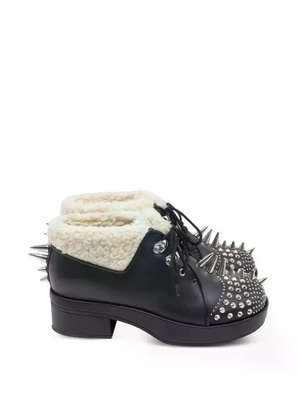 Gucci Harlem Spike Shear-lined Ankle Boots