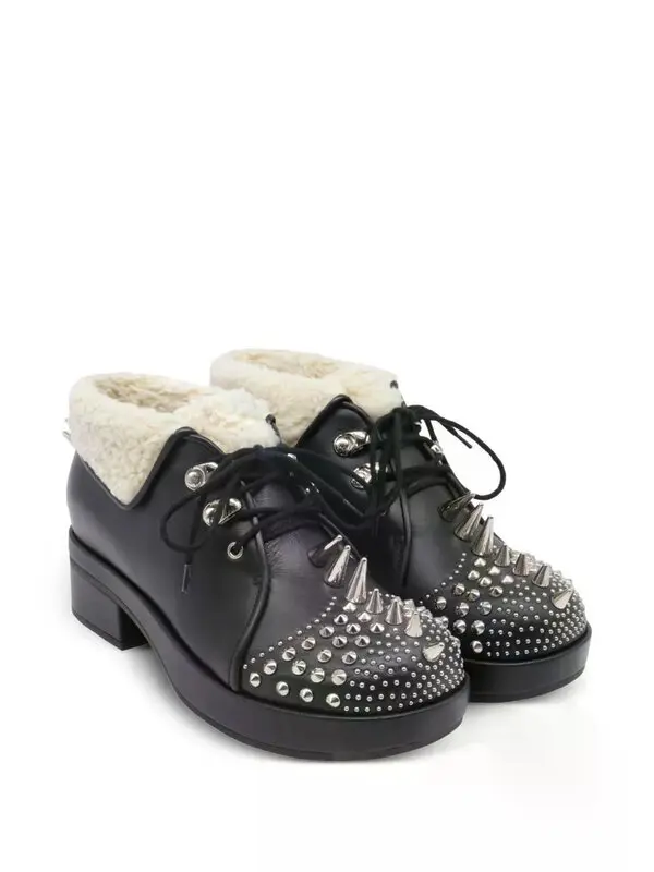Gucci Harlem Spike Shear-lined Ankle Boots