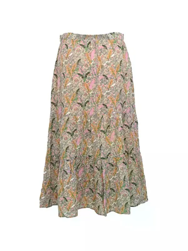 Ba&sh Julia Floral-print Midi Skirt