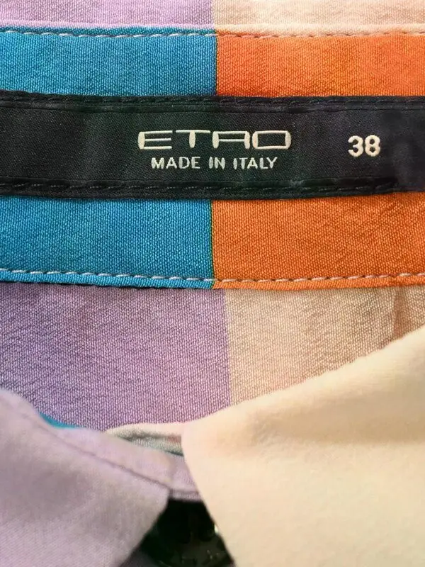 Etro Long-sleeved Color-block Shirt