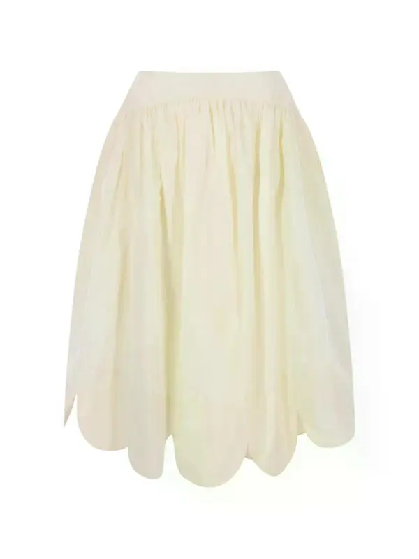 Simone Rocha Scalloped-hem Midi Skirt