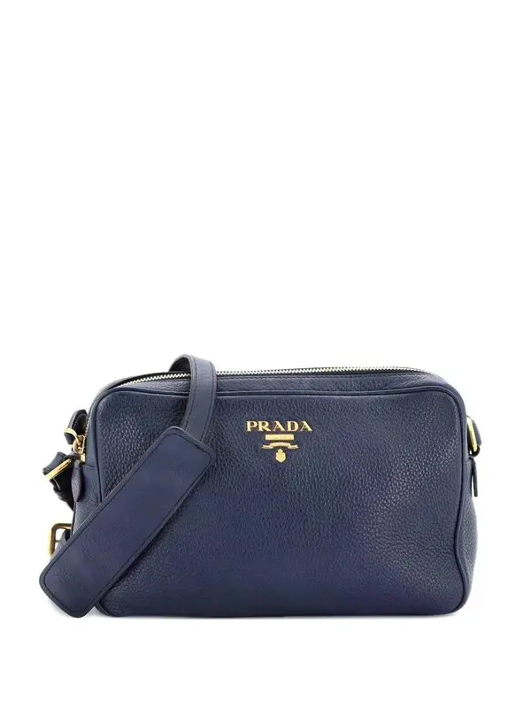 Prada Double Zip Camera Crossbody Bag Vitello Phenix Medium