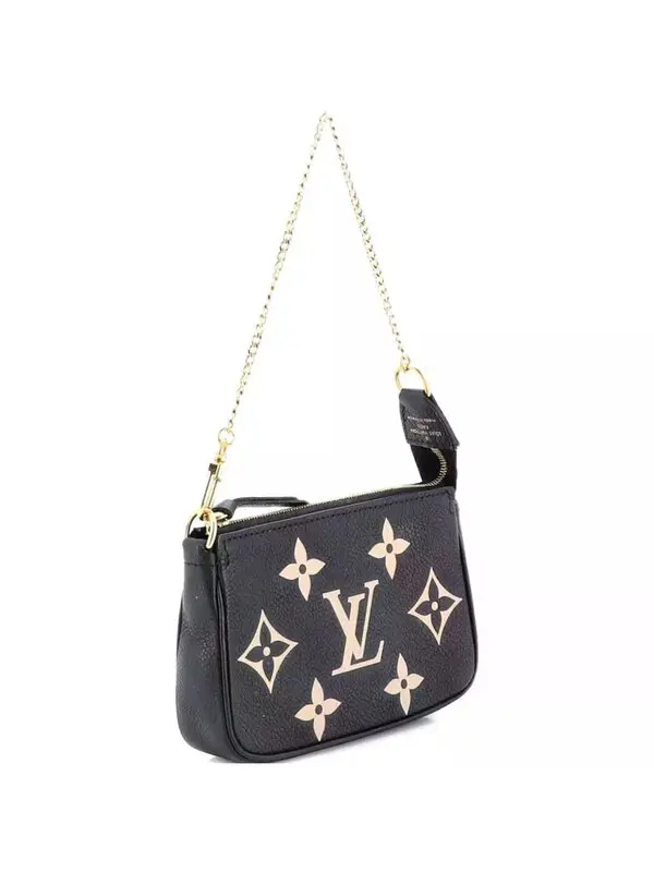 LOUIS VUITTON Bicolor Monogram Empreinte Giant Pochette Accessoires Mini Clutch - Black