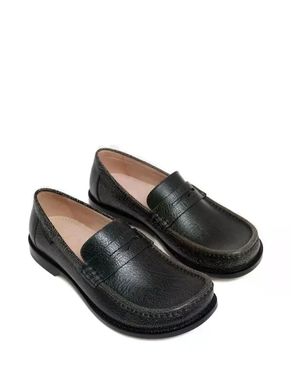 Loewe Textured Penny Loafers