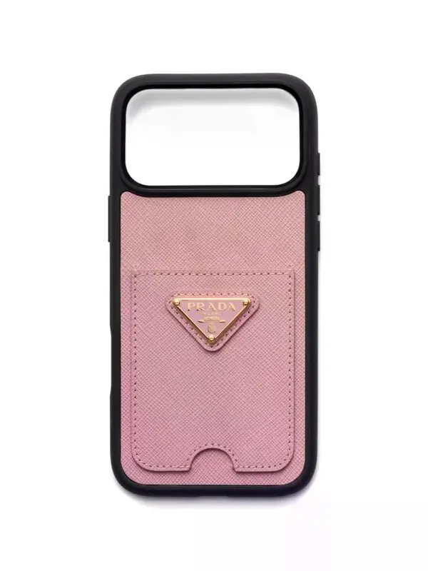 Prada Triangle-logo Phone Case Iphone 17 Pro Max - Pink