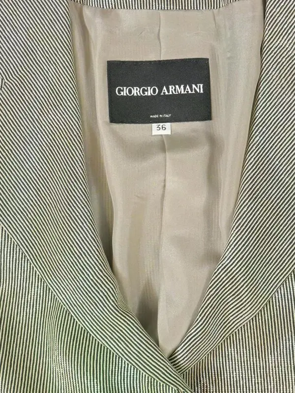 Giorgio Armani Striped Single-breasted Blazer