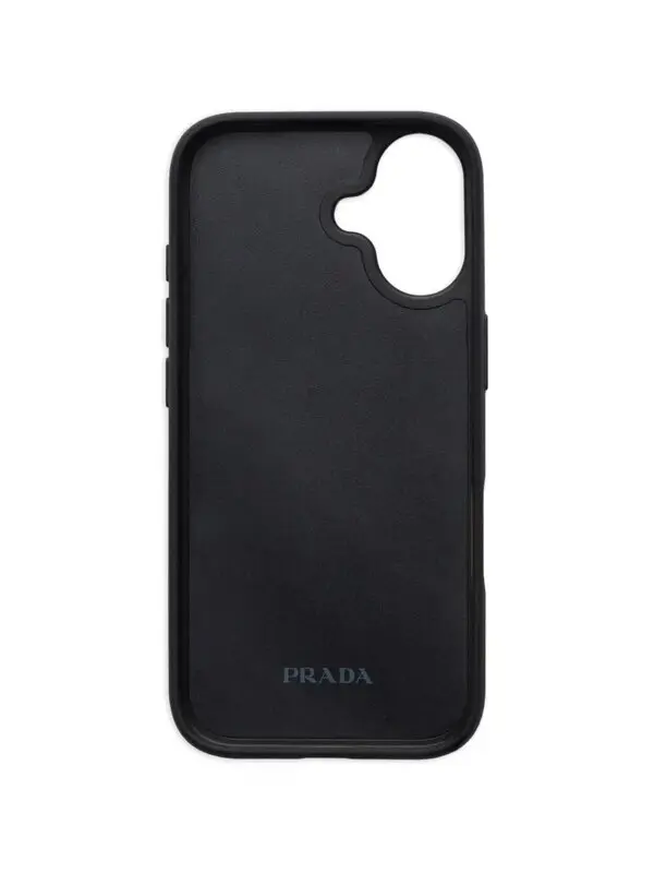 Prada Triangle-logo Leather Phone Case Iphone 17