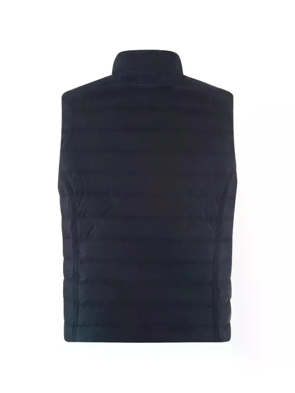 MOORER Quilted Zip Gilet - Blue