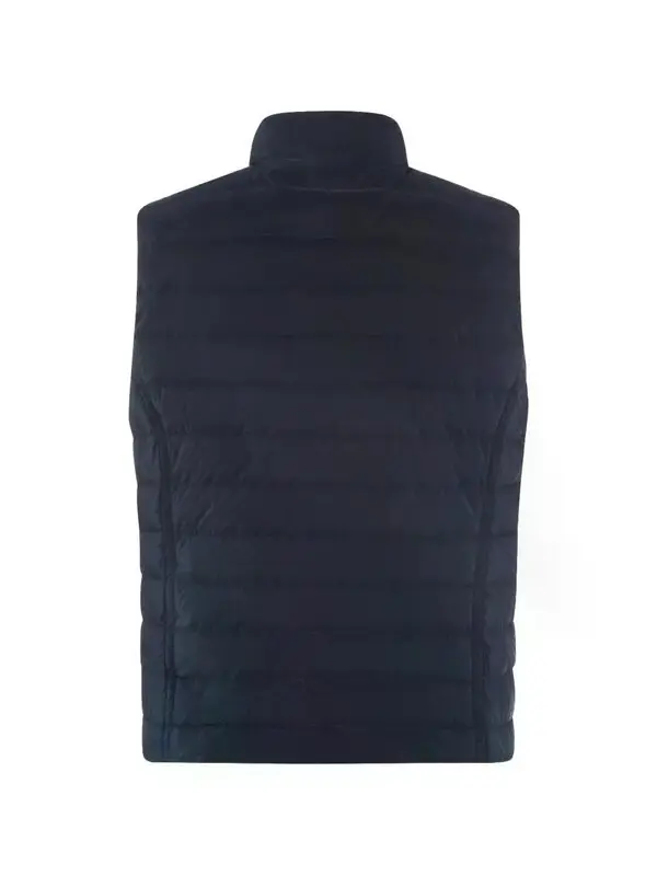 MOORER Quilted Zip Gilet - Blue