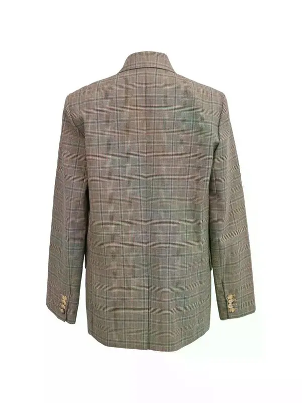 JOSEPH Plaid Double-breasted Blazer