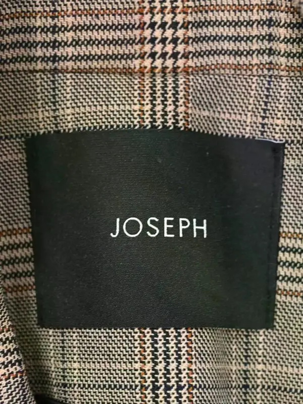JOSEPH Plaid Double-breasted Blazer