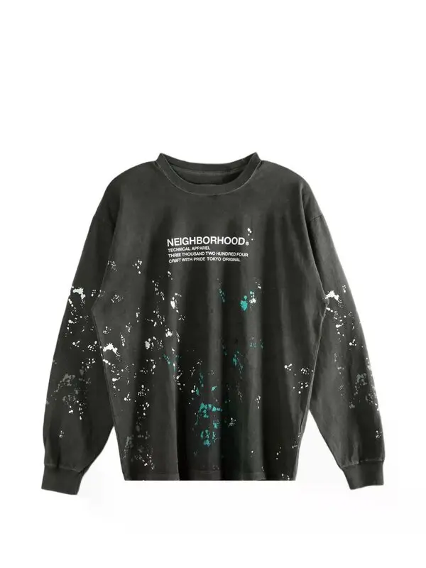 NEIGHBORHOOD Splatter-paint Long-sleeve Sweatshirt