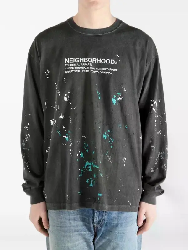 NEIGHBORHOOD Splatter-paint Long-sleeve Sweatshirt