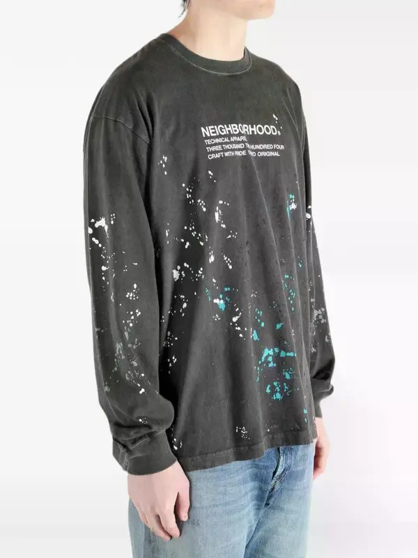 NEIGHBORHOOD Splatter-paint Long-sleeve Sweatshirt