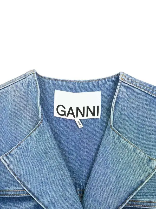 GANNI Paneled Denim Blazer