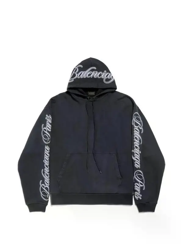 Balenciaga Cotton Hoodie - Black