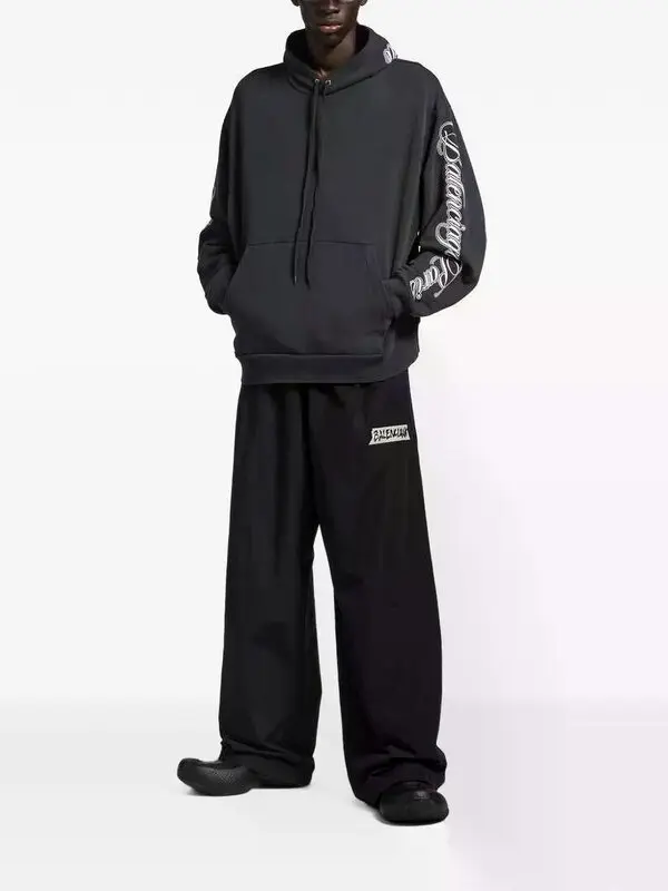Balenciaga Cotton Hoodie - Black