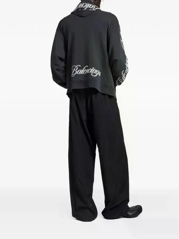 Balenciaga Cotton Hoodie - Black