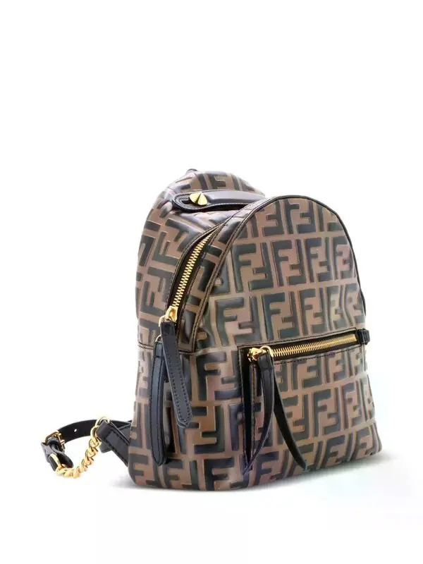 Fendi Zucca Embossed Leather Mini Backpack