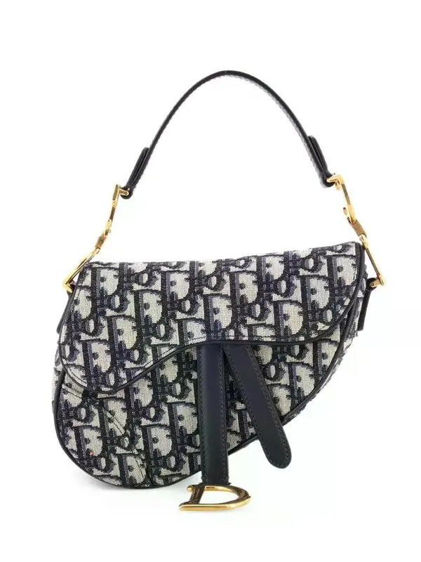 Dior Saddle Handbag Oblique Canvas Mini Shoulder Bag - Blue