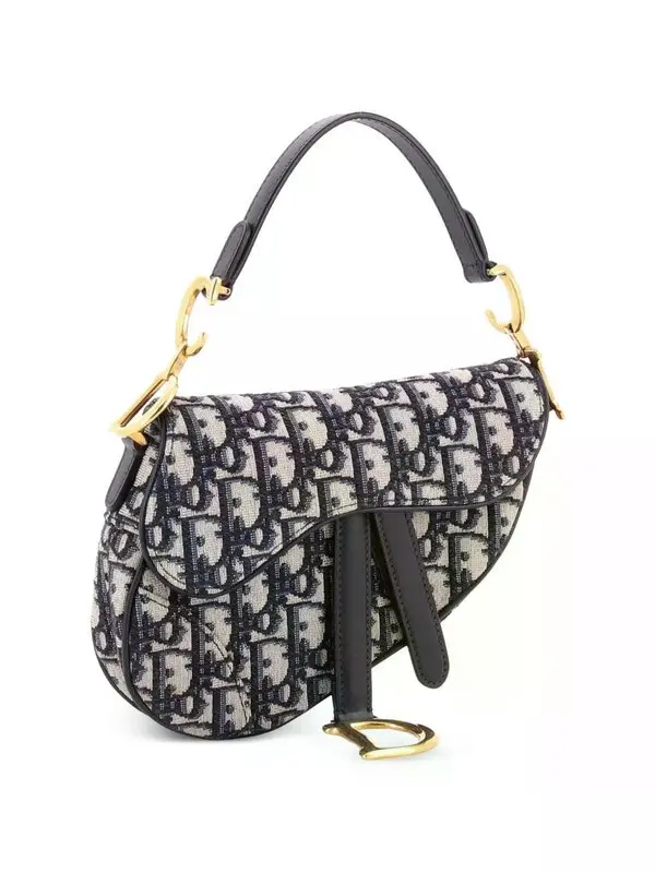 Dior Saddle Handbag Oblique Canvas Mini Shoulder Bag - Blue