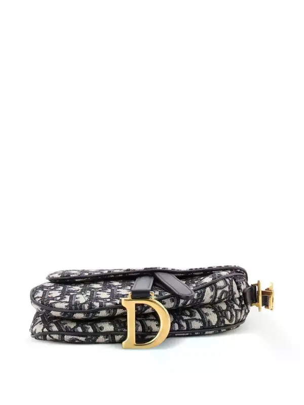 Dior Saddle Handbag Oblique Canvas Mini Shoulder Bag - Blue