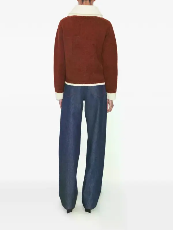 Tory Burch V-neck Color-block Sweater
