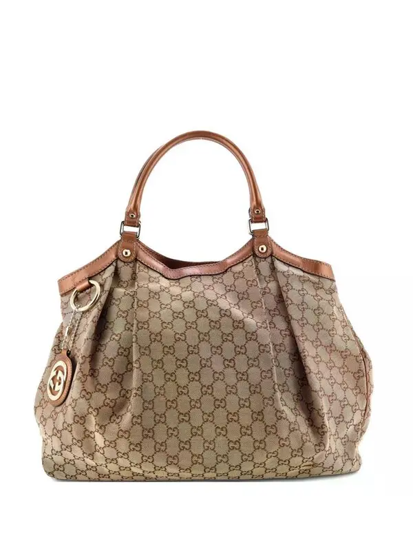 Gucci Sukey Gg Canvas Large Tote Bag - Brown