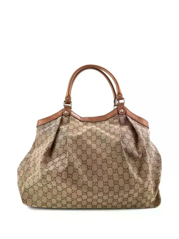 Gucci Sukey Gg Canvas Large Tote Bag - Brown