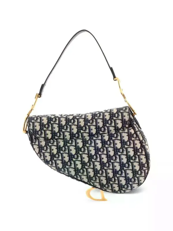 Dior Saddle Handbag Oblique Canvas Medium - Blue
