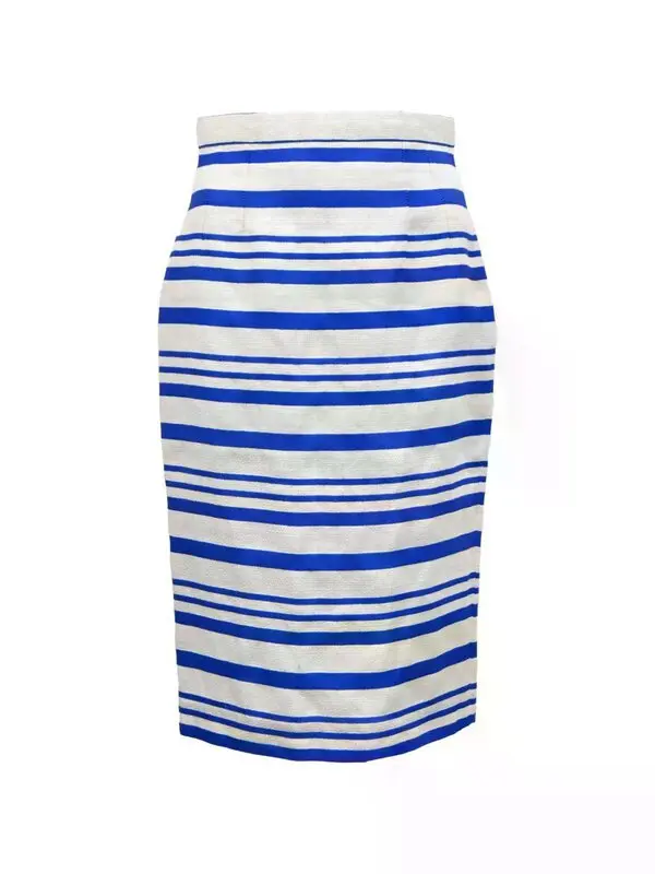 Dolce & Gabbana Striped Linen Midi Skirt