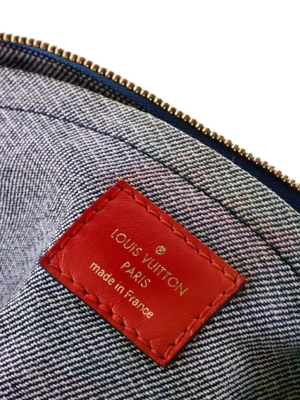 LOUIS VUITTON Multi Pochette Accessoires Damier And Monogram Patchwork Denim - Blue