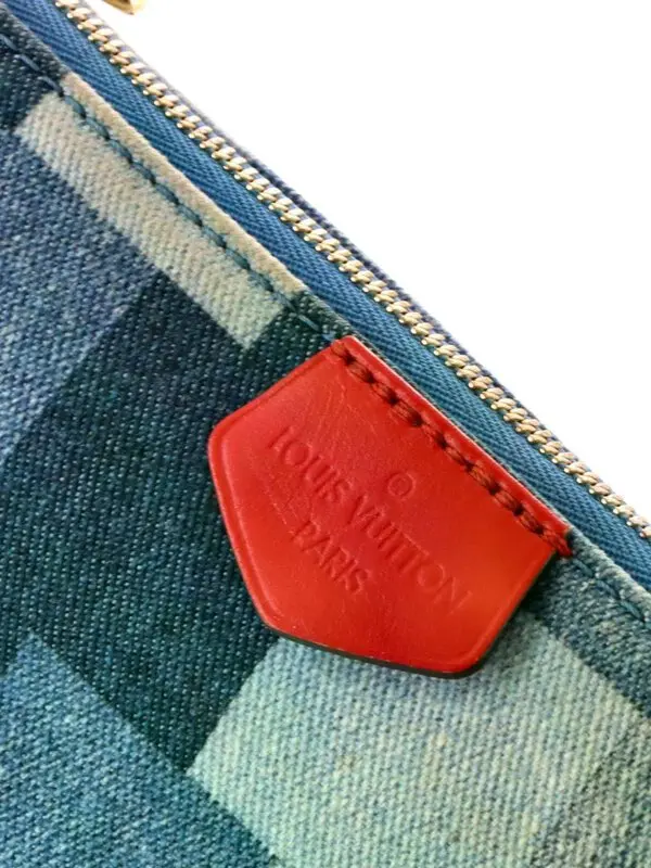 LOUIS VUITTON Multi Pochette Accessoires Damier And Monogram Patchwork Denim - Blue