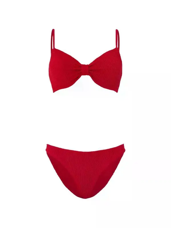 Hunza G Alicia Bow-effect Bikini Set - Red