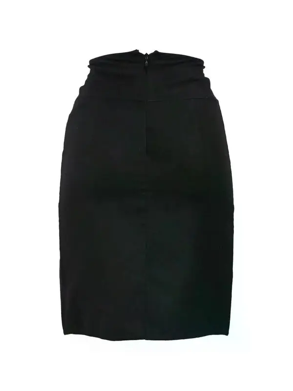 Saint Laurent Wrap Mini Pencil Skirt