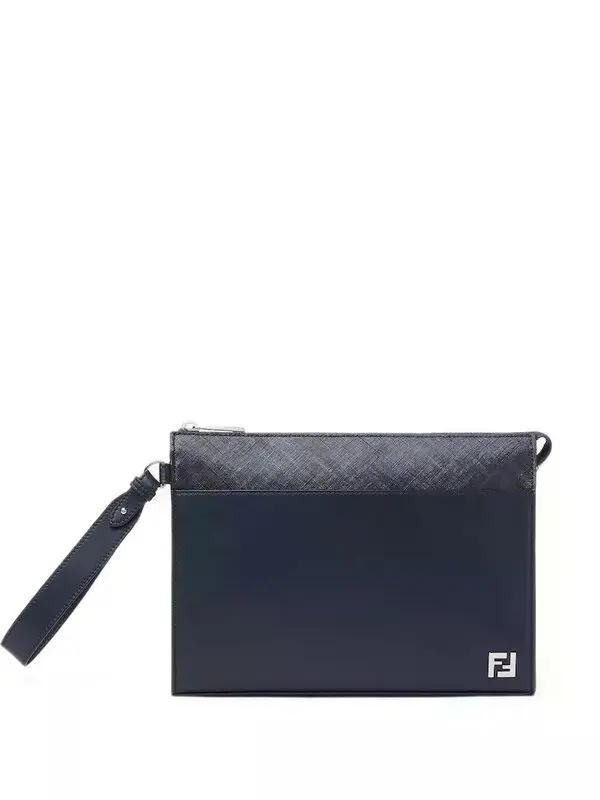 Fendi Ff Squared Clutch Bag - Black