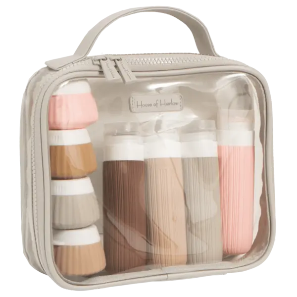 House Of Harlow 1960 The Blockbuster Clear Pvc Travel Bottle Kit - Grey