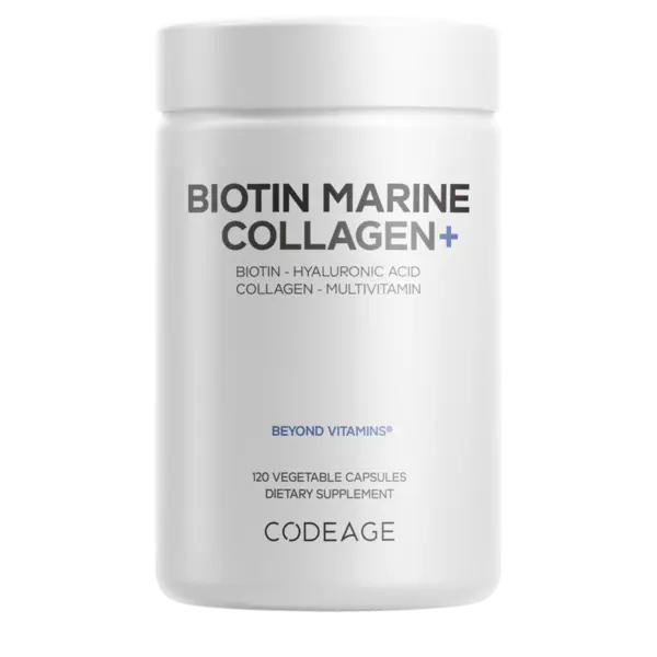 CODEAGE Marine Collagen Capsules With Hyaluronic Acid - One-color