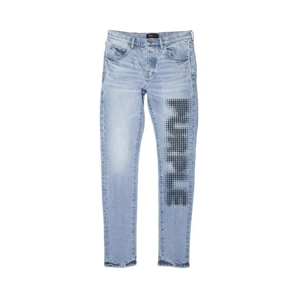 PURPLE BRAND Halftone Wordmark Jeans