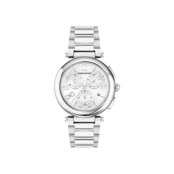 FERRAGAMO Legacy Chronograph Stainless Steel Watch - Silver