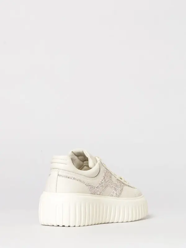 Hogan Glitter Detail Platform Sneakers - Ivory