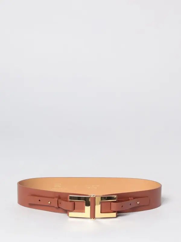 Elisabetta Franchi Leather Belt - Earth
