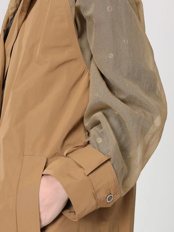 Pinko Double-breasted Trench Coat In Technical Fabric