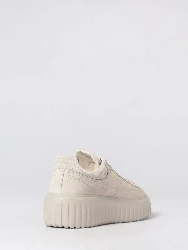 Hogan Suede Lace-up Sneakers With Platform Sole - Grey