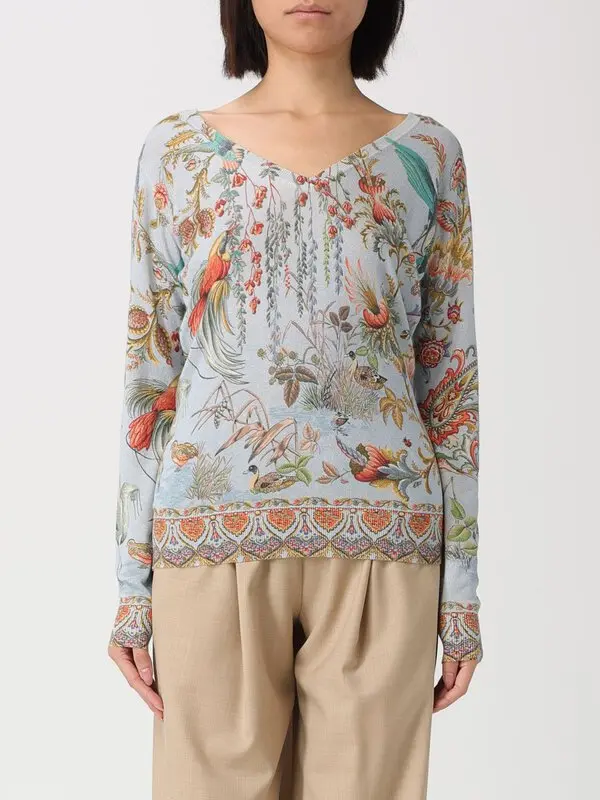 Etro Printed Long Sleeve Sweater