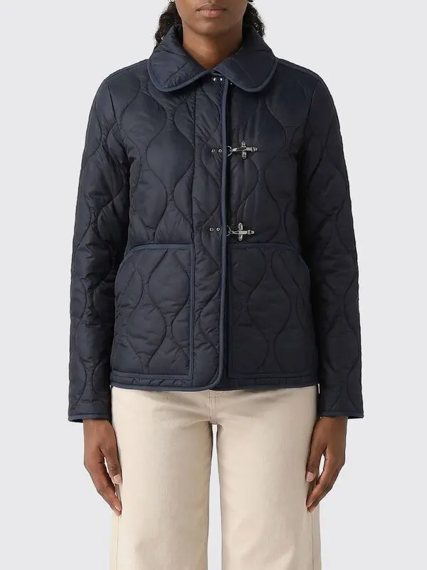 FAY Quilted Down Jacket In Technical Fabric - Blue